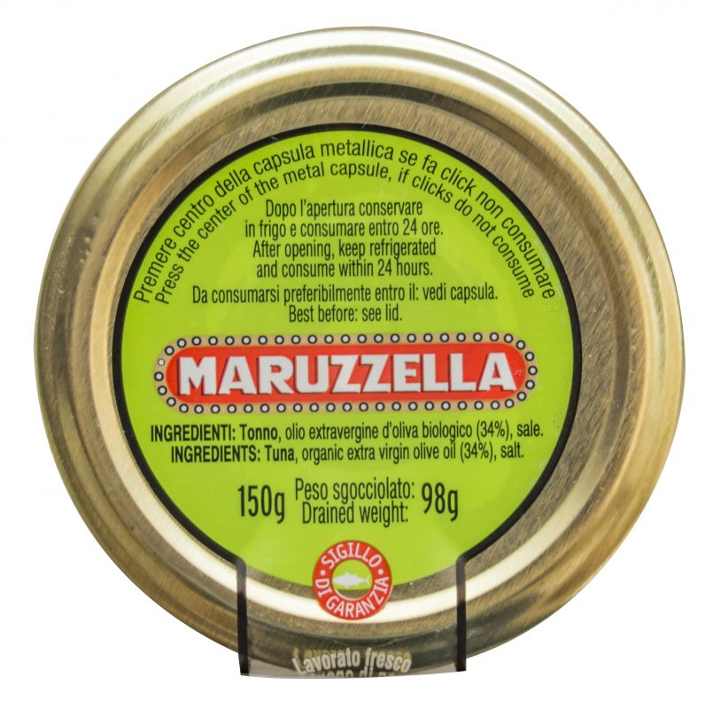 Maruzzella tuna fillets in extra virgin BIO olive oil, 150 g - CannedFish