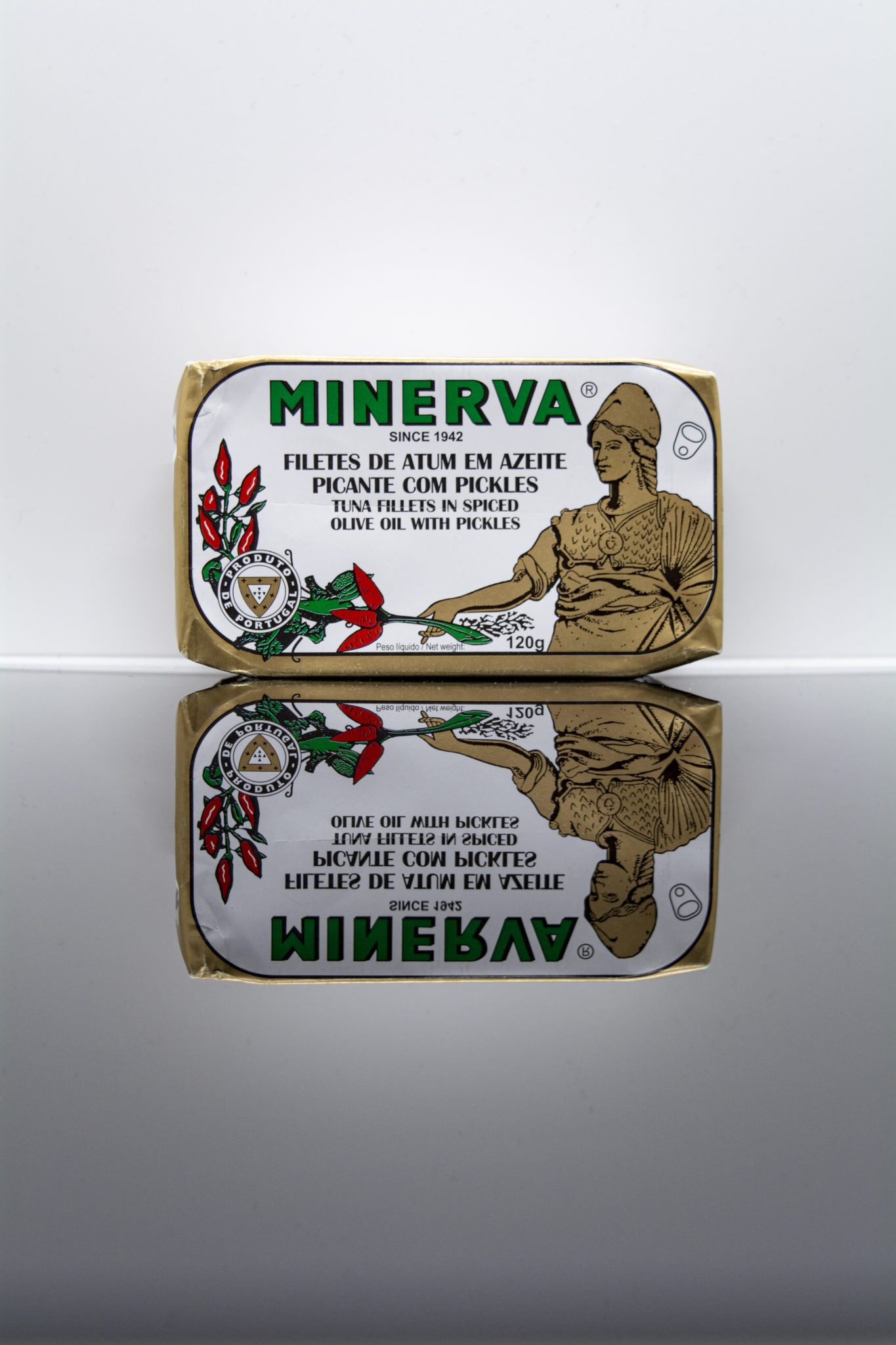 Minerva tuna fillets in spiced olive oil with pickles, 120 g - CannedFish